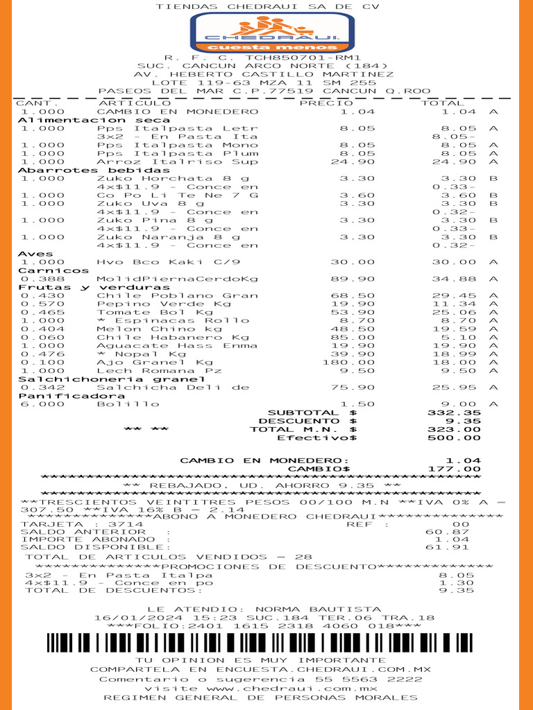 Ticket | PDF | Cocina, comidas y vino | Hogar, jardinería y bricolaje