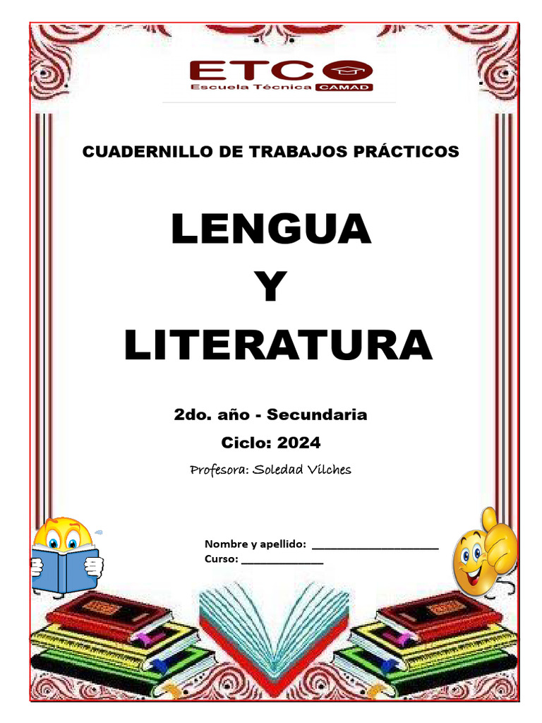CUADERNILLO Leng y Lit 2do. Año | PDF | Artes del Lenguaje y ...