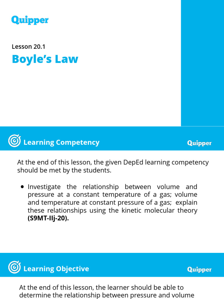 20.1 Boyles Law | Download Free PDF | Gases | Pressure