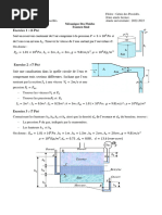 Statiques Des Fluides (Exercices Corrigés) | PDF | mesure de pression | Pression