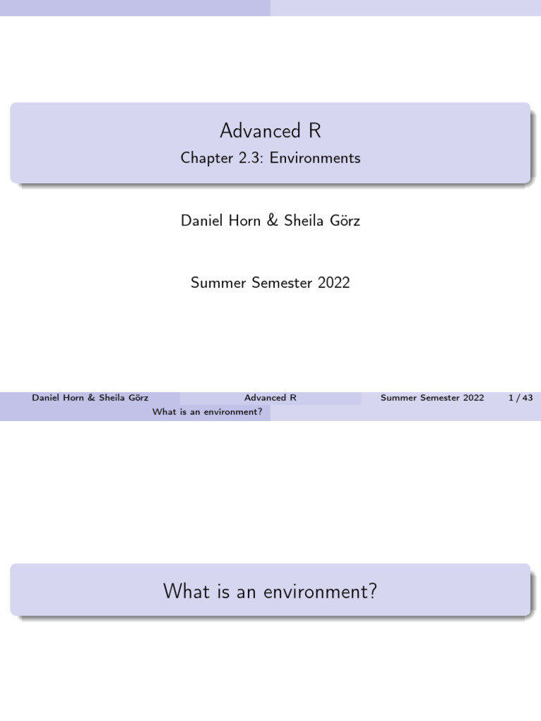 K23_Environments | PDF | Scope (Computer Science) | Variable (Computer Science)