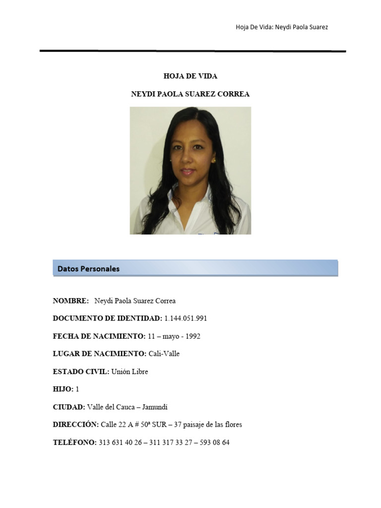 CV Paola Suarez | PDF