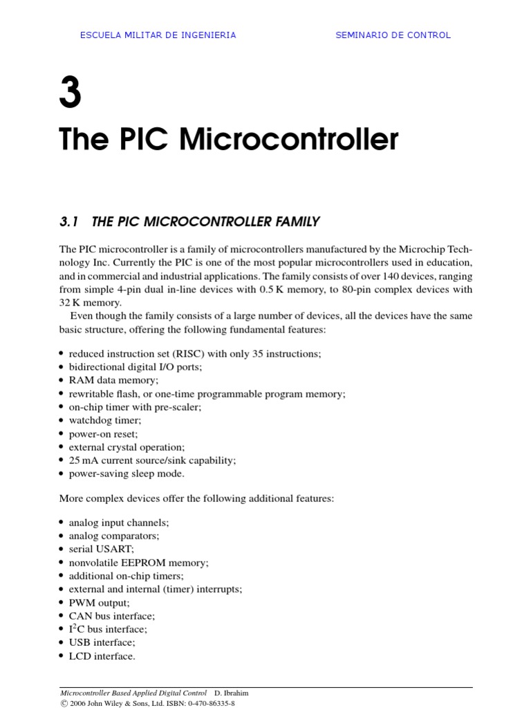 10 EMI 04 The PIC Micro Controller | PDF | Microcontroller | Analog To ...