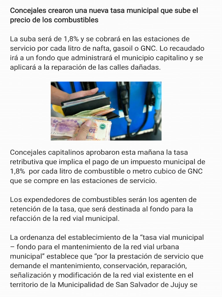 Recargo A La Carga de Combustible | PDF