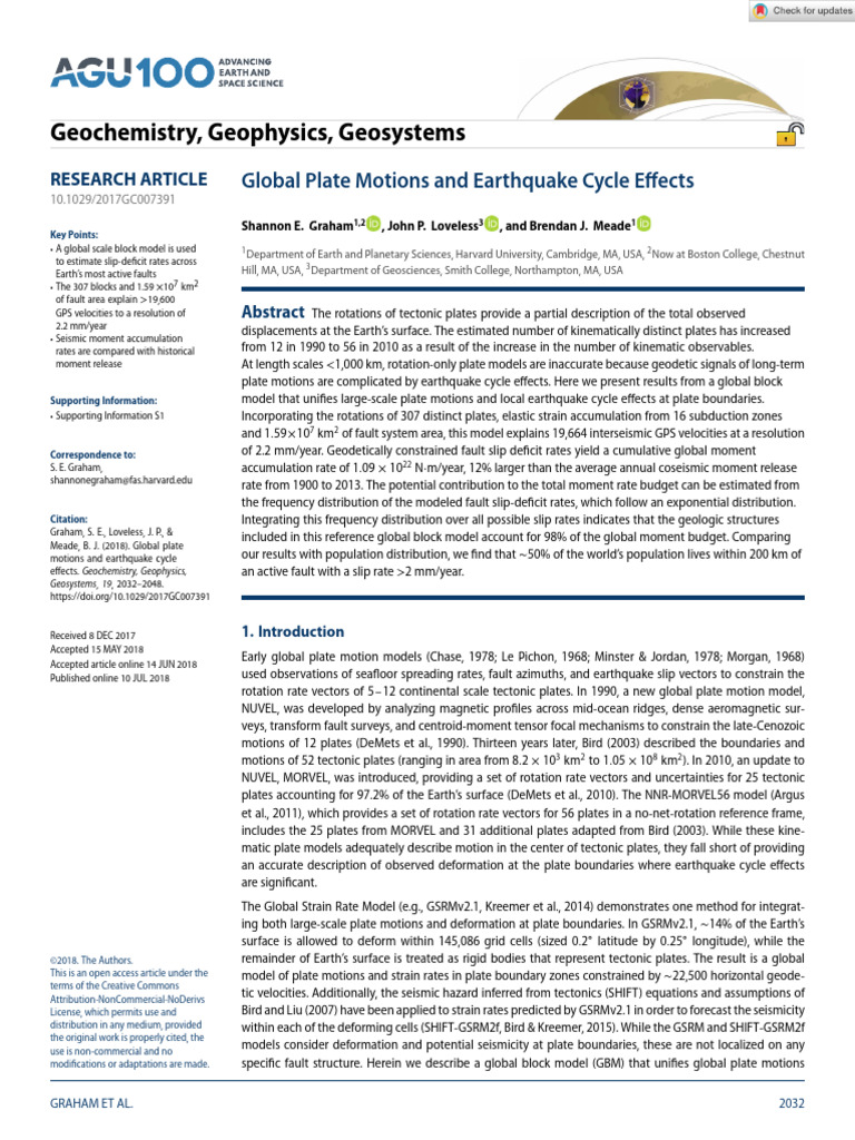 06 Graham Et Al. 2017 JGR | PDF | Plate Tectonics | Fault (Geology)