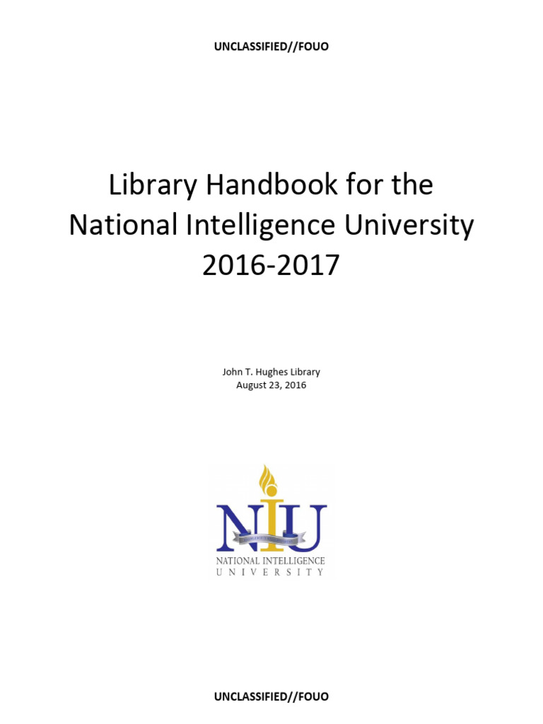 Library Handbook 20160817 FOUO | PDF | Libraries | Copyright