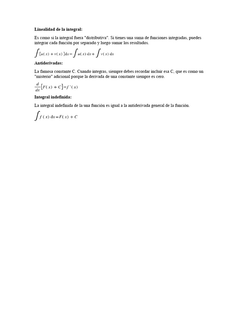 Linealidad de La Integral | PDF