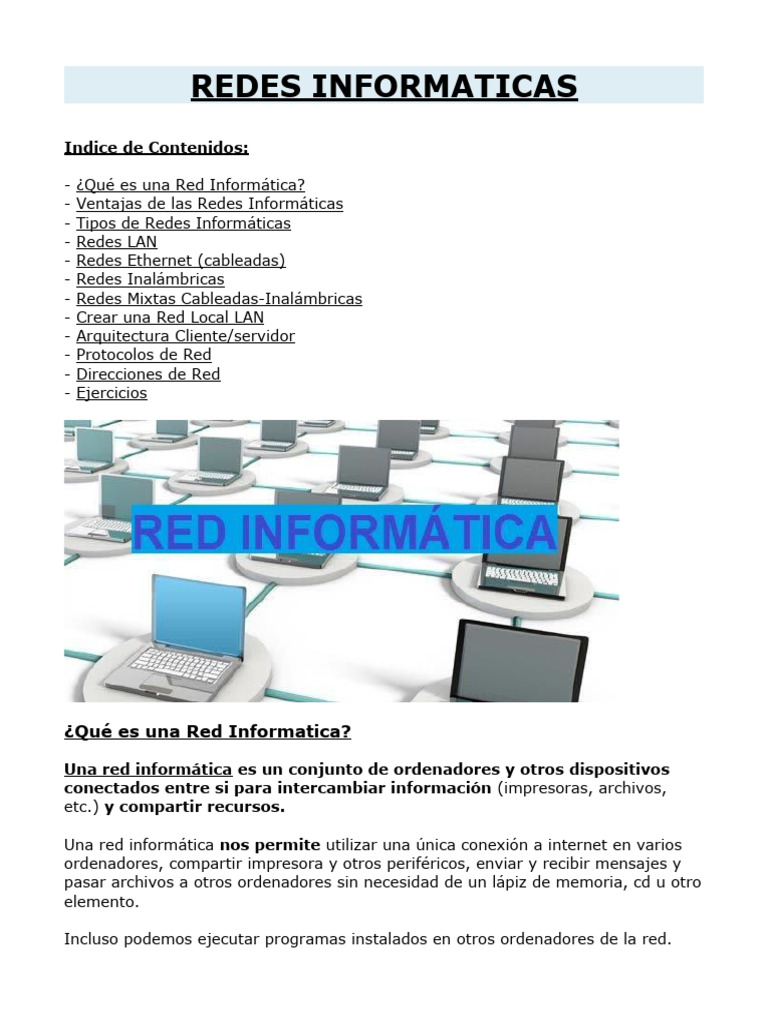 Redes Informaticas | PDF | Red de computadoras | Wifi