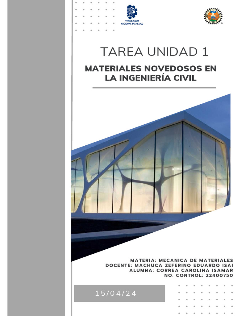 Tarea U1 | PDF | Hormigón | Grafeno