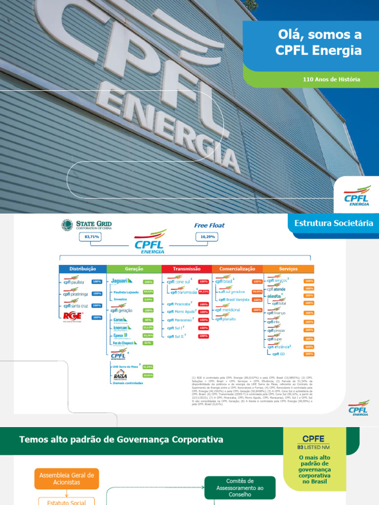 Estrutura e Governança da CPFL | PDF | Geração de eletricidade ...