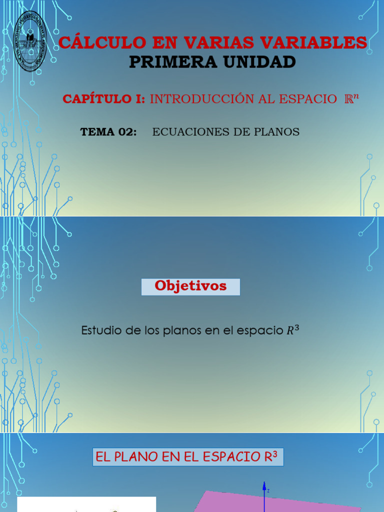 D4 - Ecuaciones de Planos en R3 | PDF | Ecuaciones | Vector Euclidiano