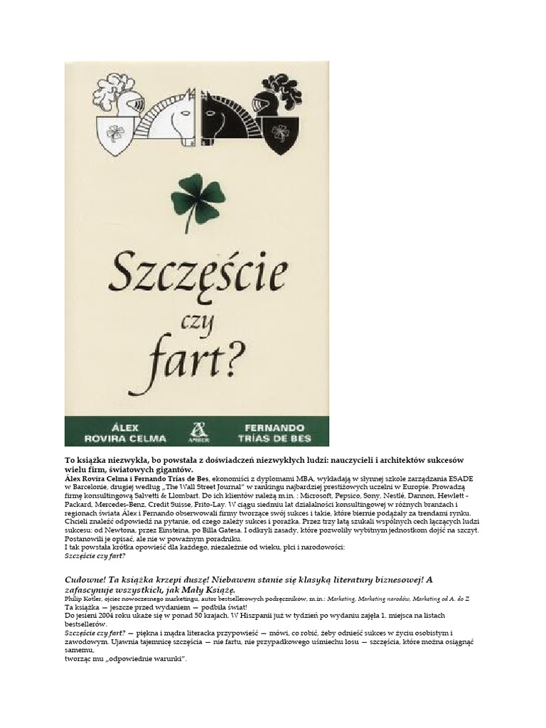 Szczęście Czy Fart PDF | PDF