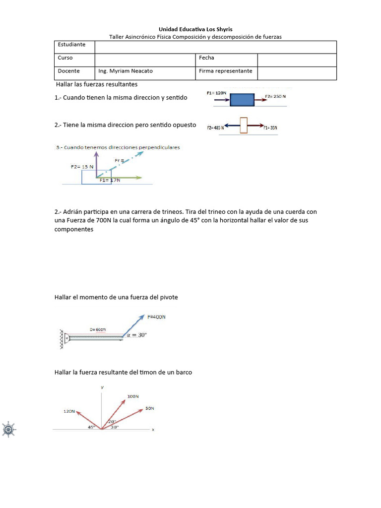 Trabajo Asincrónico de Fisica Segundos | PDF