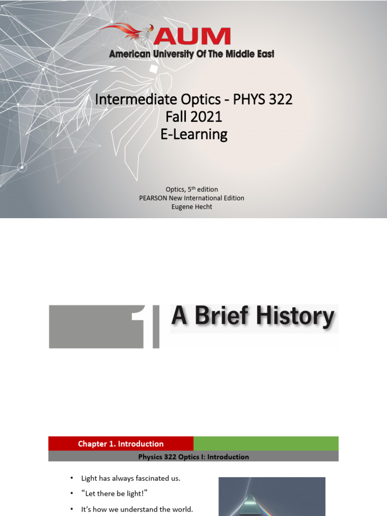 Chapter 1- A Brief History | PDF | Optics | Light