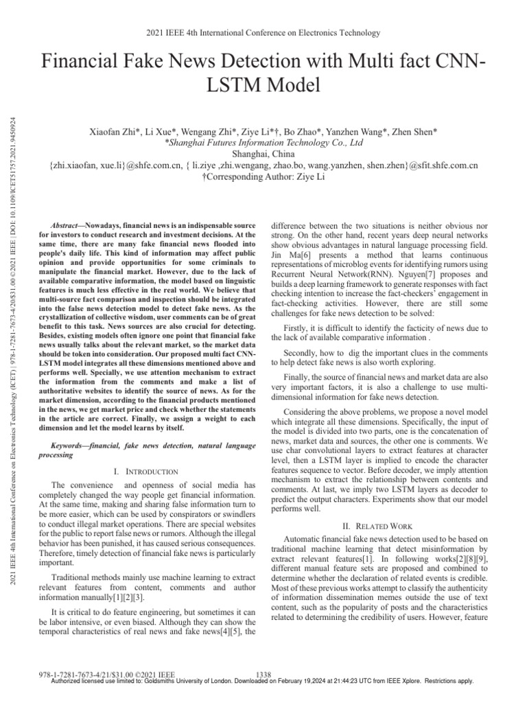 Financial Fake News Detection Model | PDF | Artificial Neural Network ...