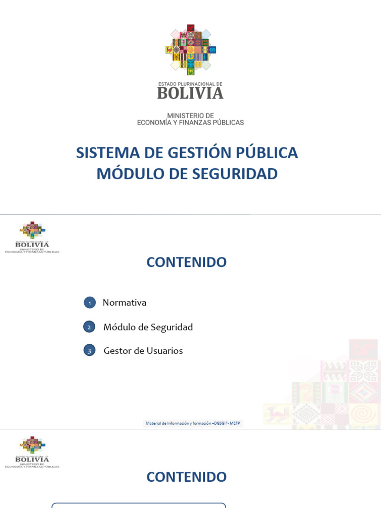1 Presentacion Modulo Seguridad | PDF | Contraseña | Documento de identidad