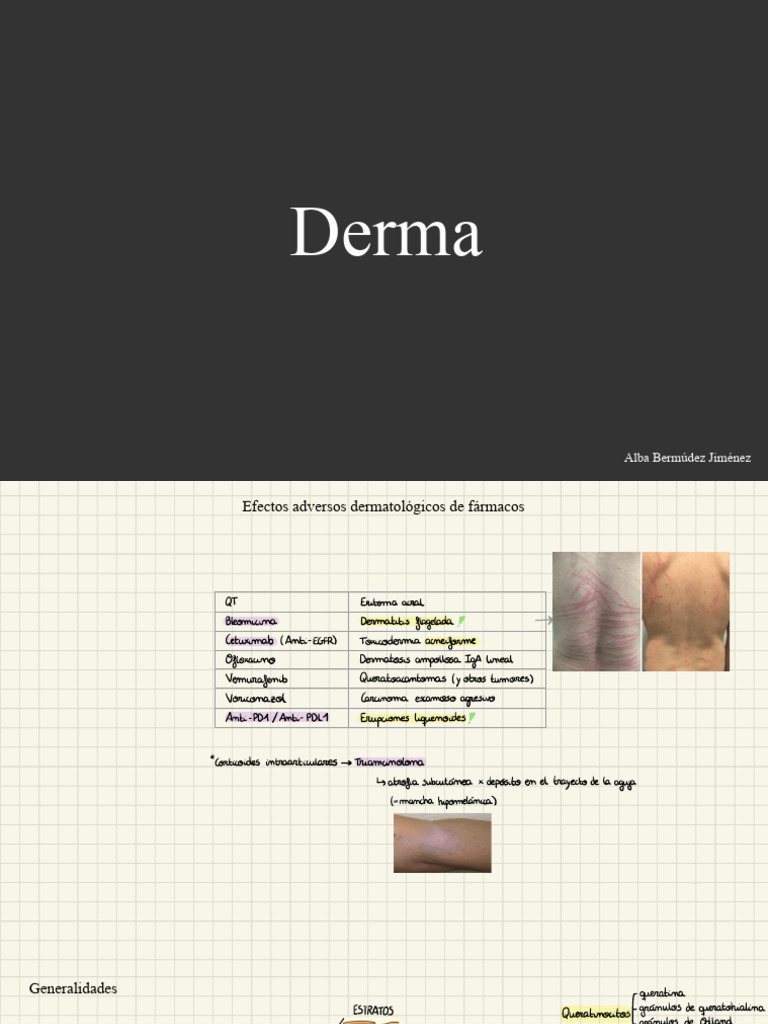 Derma | PDF | Piel | Sistema tegumentario