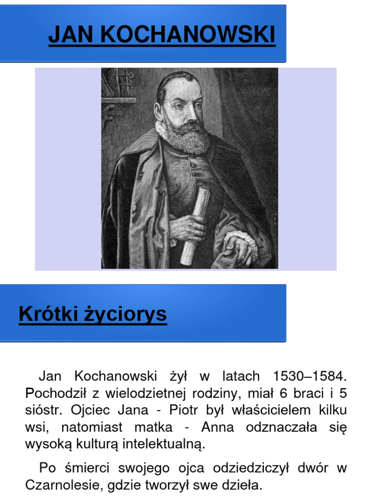 Jan Kochanowski | PDF