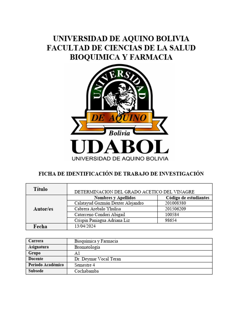 VINAGRE | PDF | Valoración | Química VINAGRE | PDF | Valoración | Química