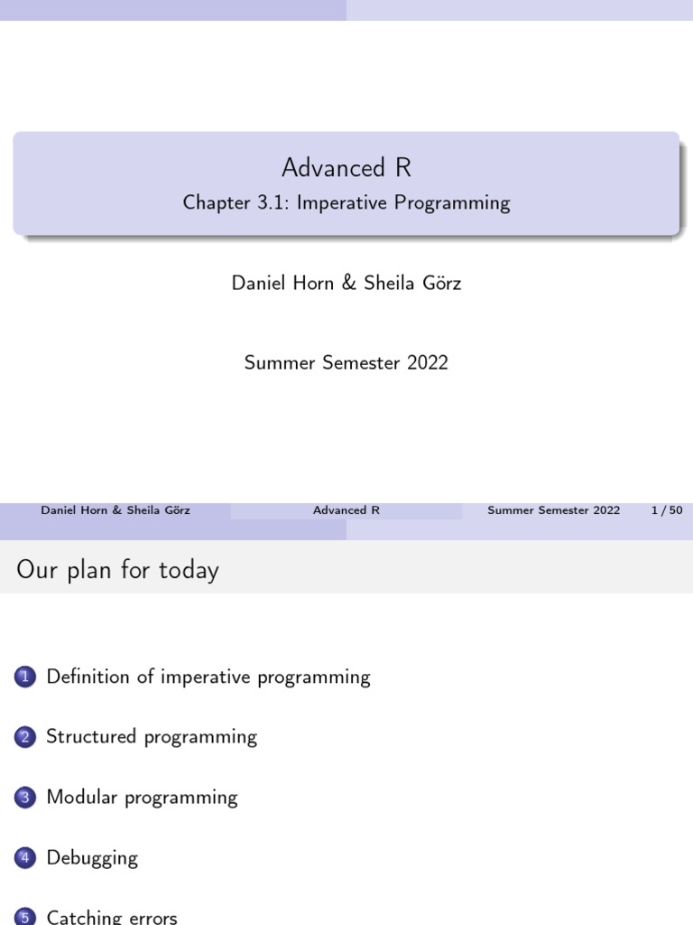 K31 Imperativeprogrammierung | PDF | Computer Programming | Control Flow