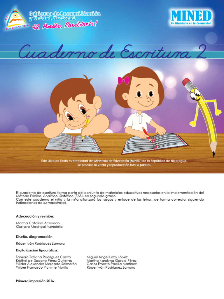 Cuaderno de Escritura 2do Grado BAJA | PDF | Ortografía | Colación