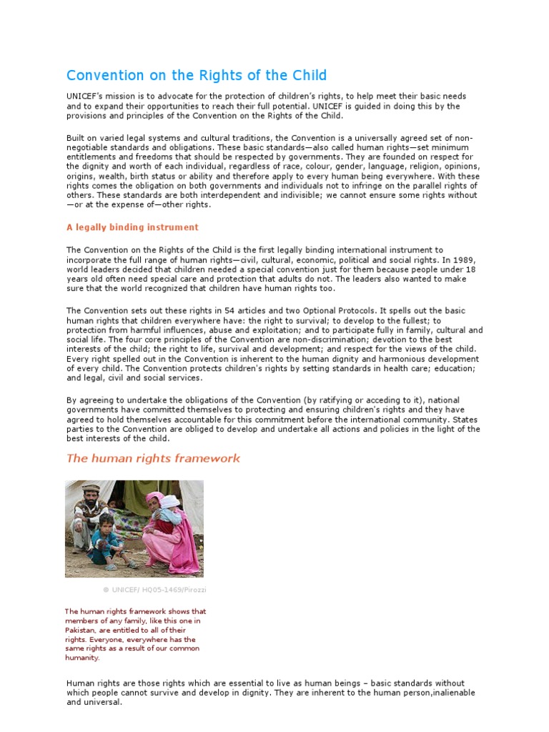 Child Rights Convention Overview | PDF | Children's Rights | Human Rights