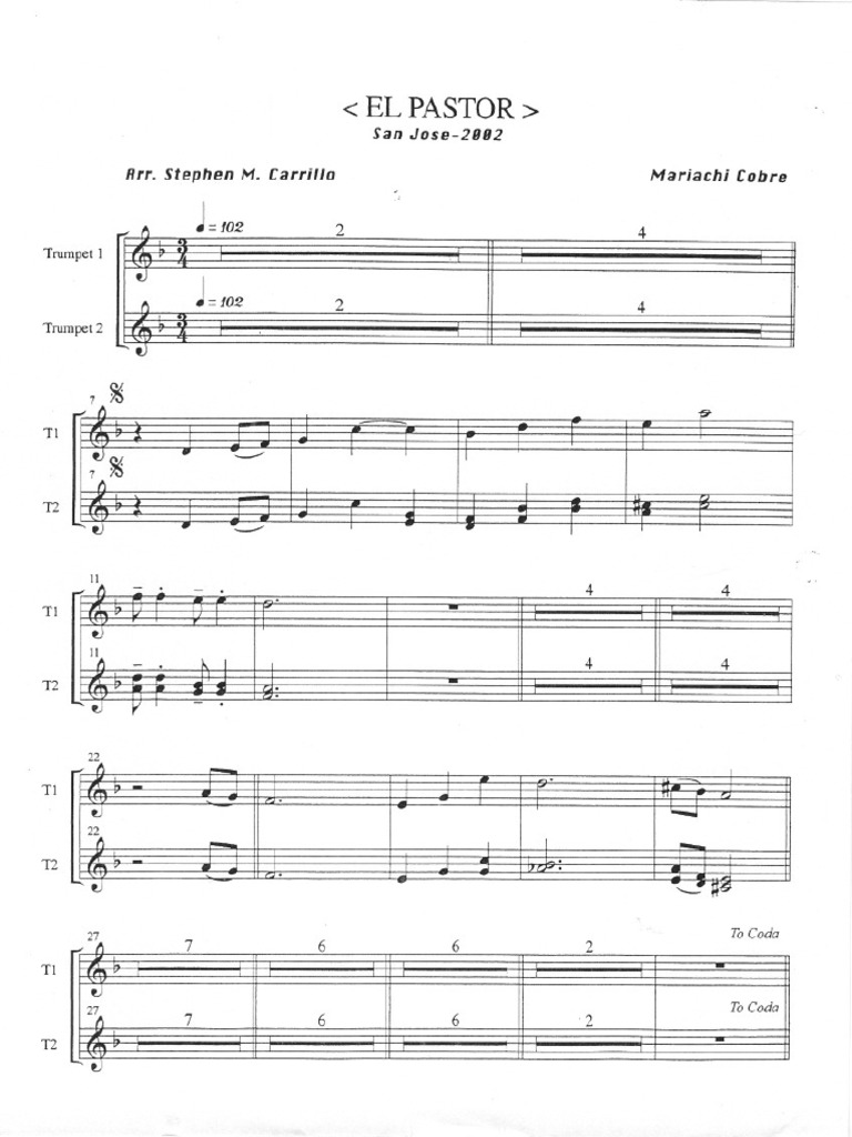 El Pastor - Trumpets | PDF