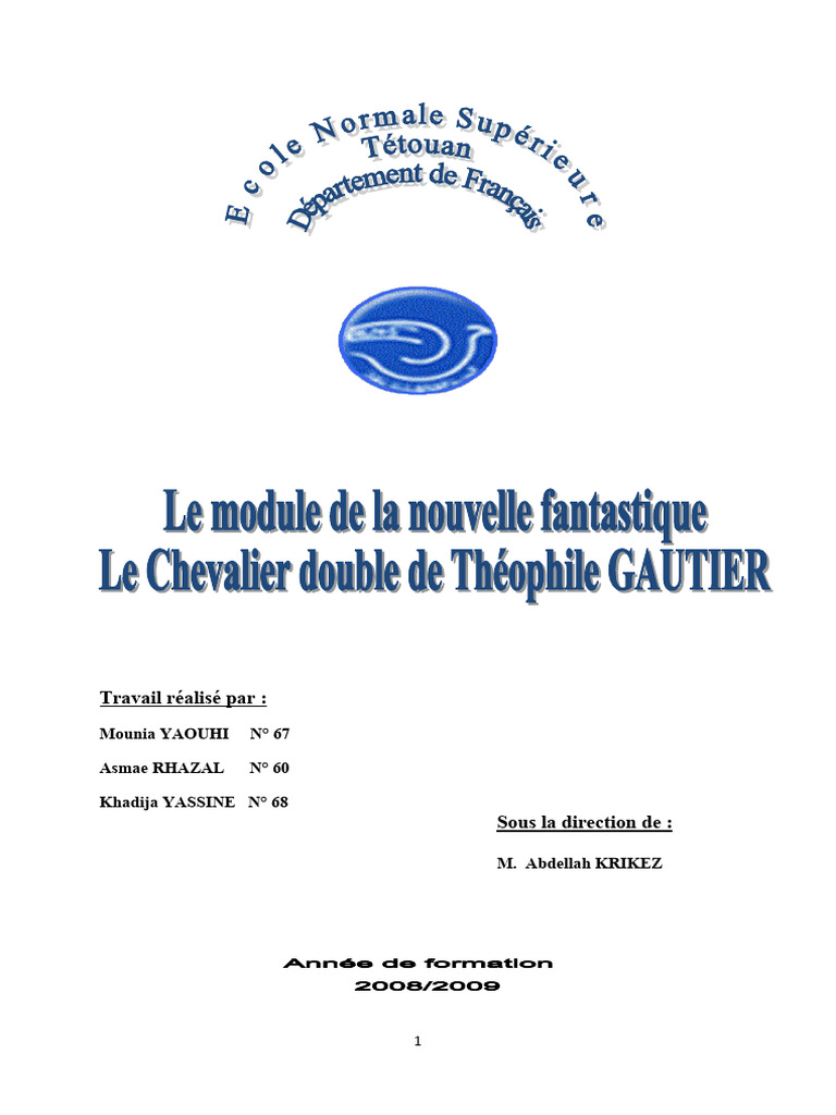 Étude de la Nouvelle Fantastique | PDF | Récit