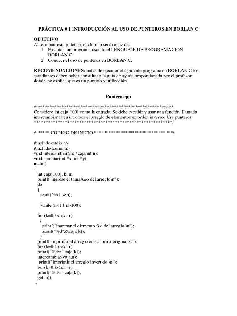Introducción a Punteros en C | PDF | Puntero (Programación de computadora) | C