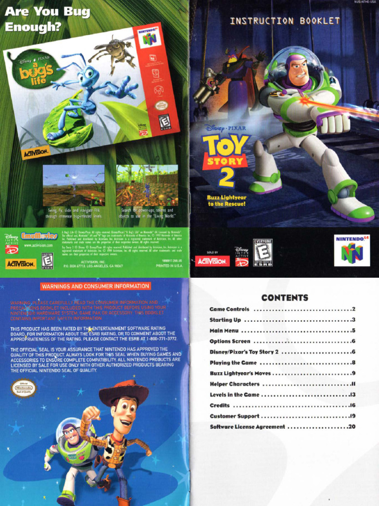 Toy Story 2 Buzz Lightyear N64 Manual en | PDF
