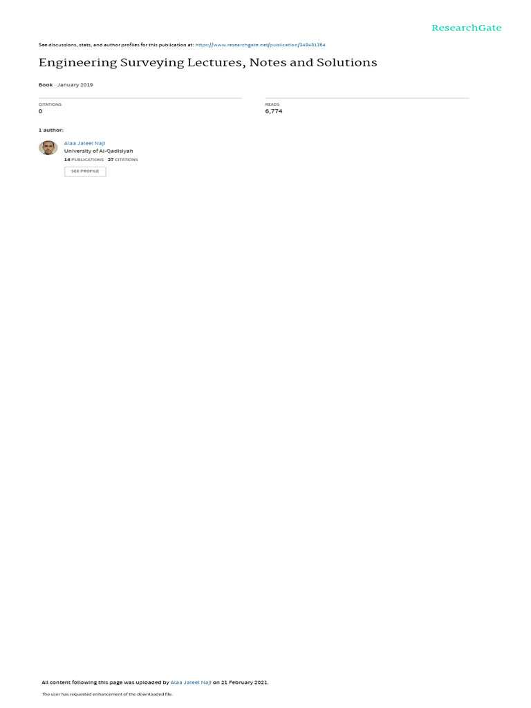 Engineering Surveying | PDF