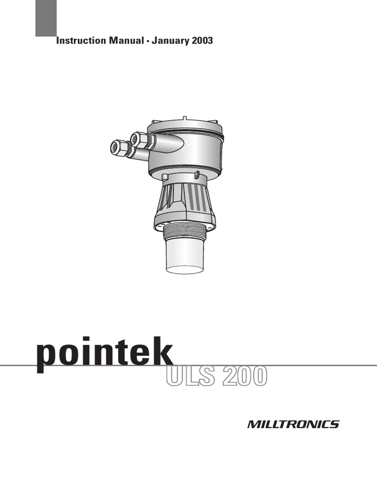 ULS200 Manual | PDF | Relay | Ultrasound