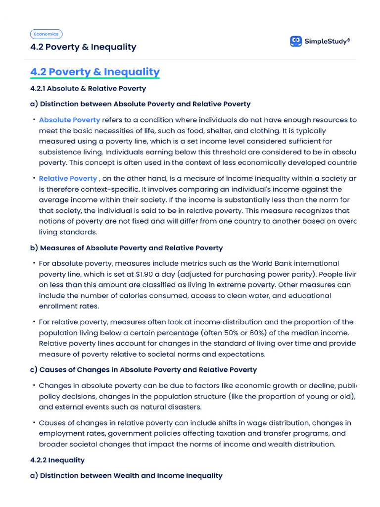 Poverty & Inequality | PDF