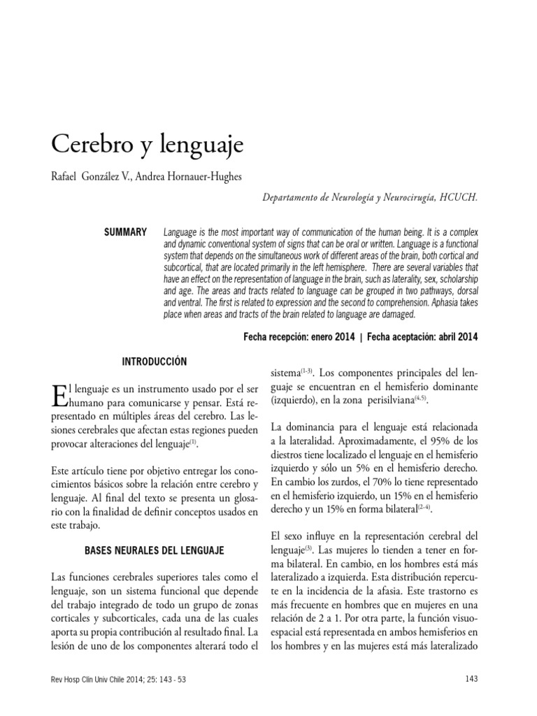 Cerebro y Lenguaje - Comprensión y Expresión s2 | PDF | Afasia | Palabra
