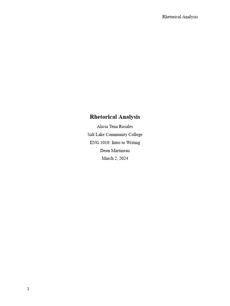 Rhetorical Analysis Pdf Chicano