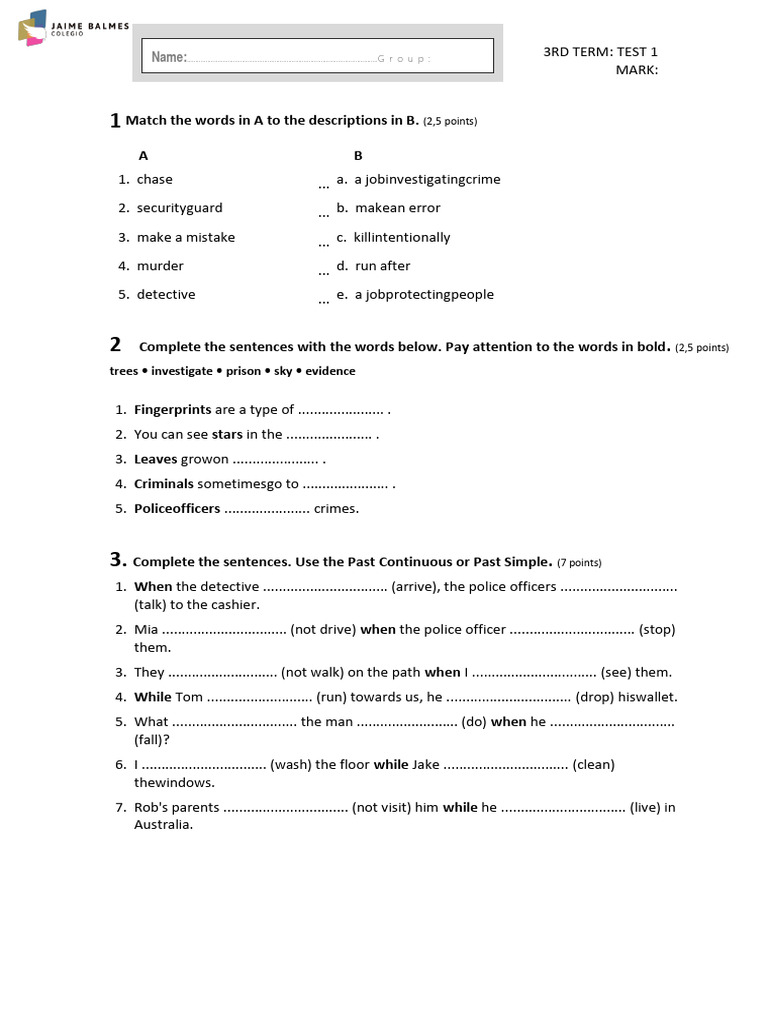 Past Simple Continuous Download Free Pdf Linguistics Grammar