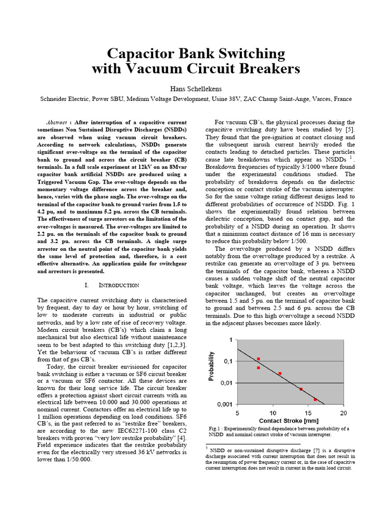 Hans Schellekens Capacitorbank Switching With Vacuum Circuit Breakers