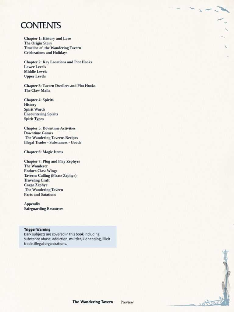 Wandering Tavern Quickstart Guide | PDF | Laundry