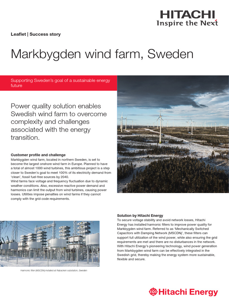 Harmonic Filter Boosts Swedish Wind Farm | PDF | Wind Power | Electrical Grid