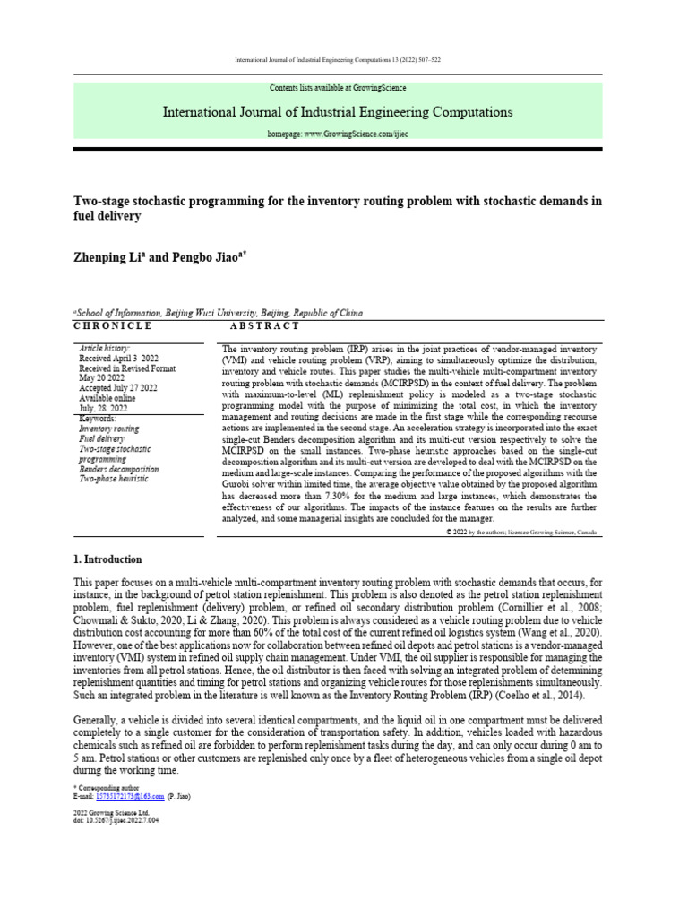 Li 2022 | PDF | Mathematical Optimization | Applied Mathematics