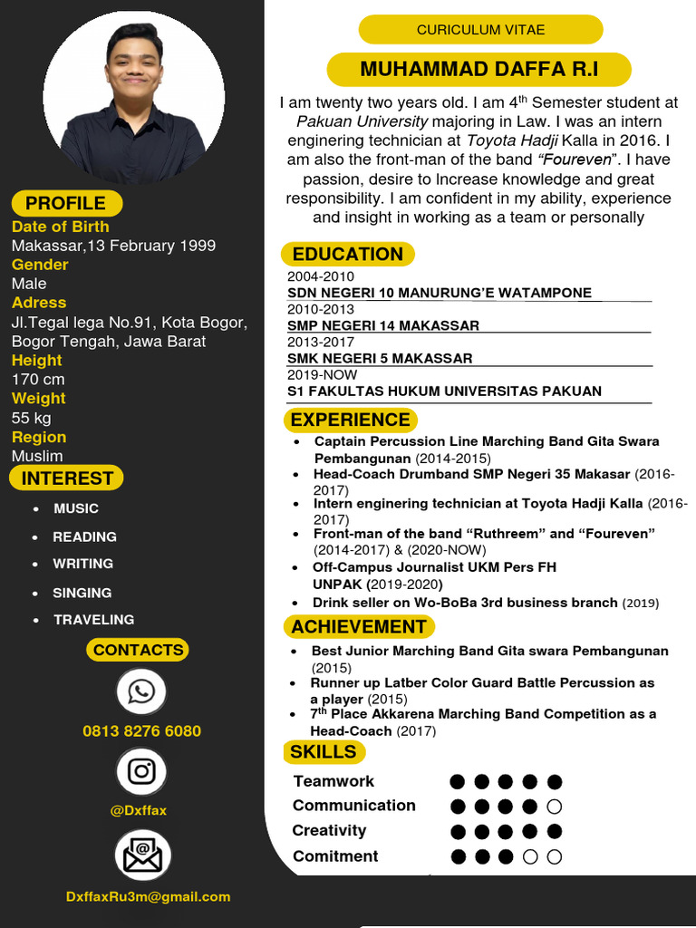 Cv Muhammad Daffa r.i | PDF