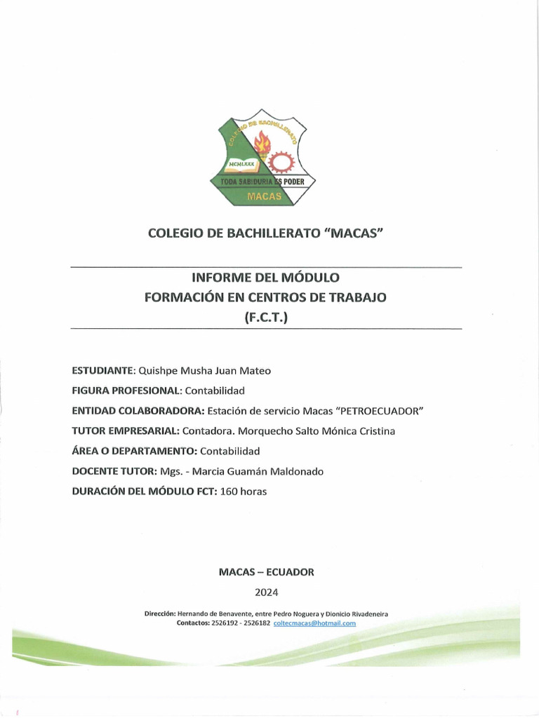 Inforeme de FCT Escaneado | PDF