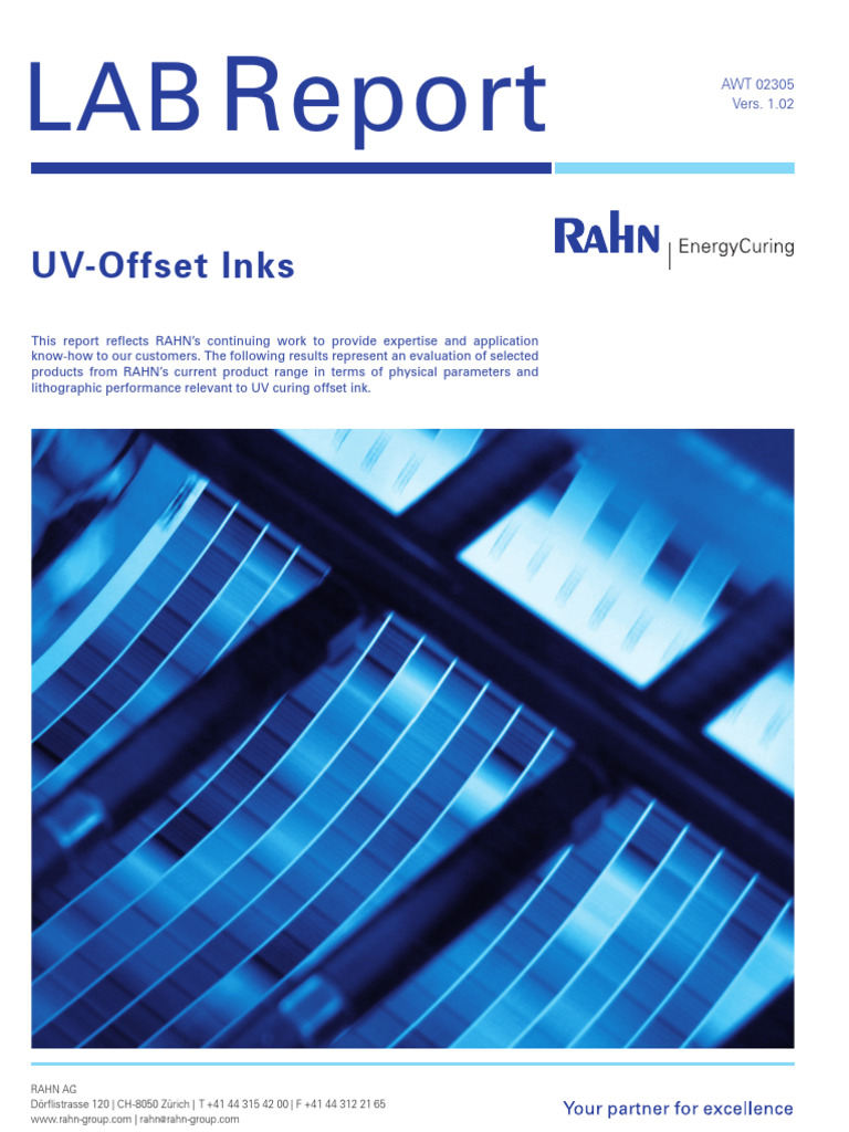 UV Offset LAB Report Final 7-06 | PDF | Rheology | Viscosity