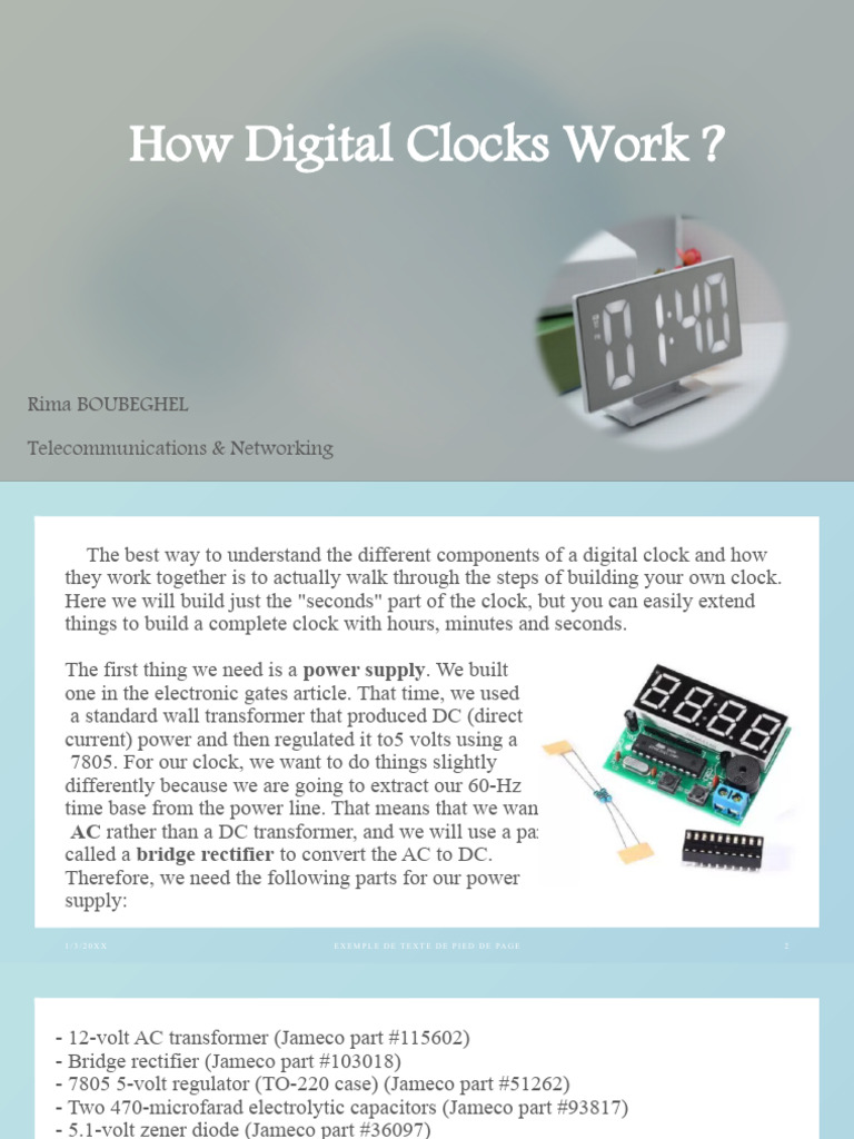 Build a Digital Clock: Step-by-Step Guide | PDF | Rectifier | Diode