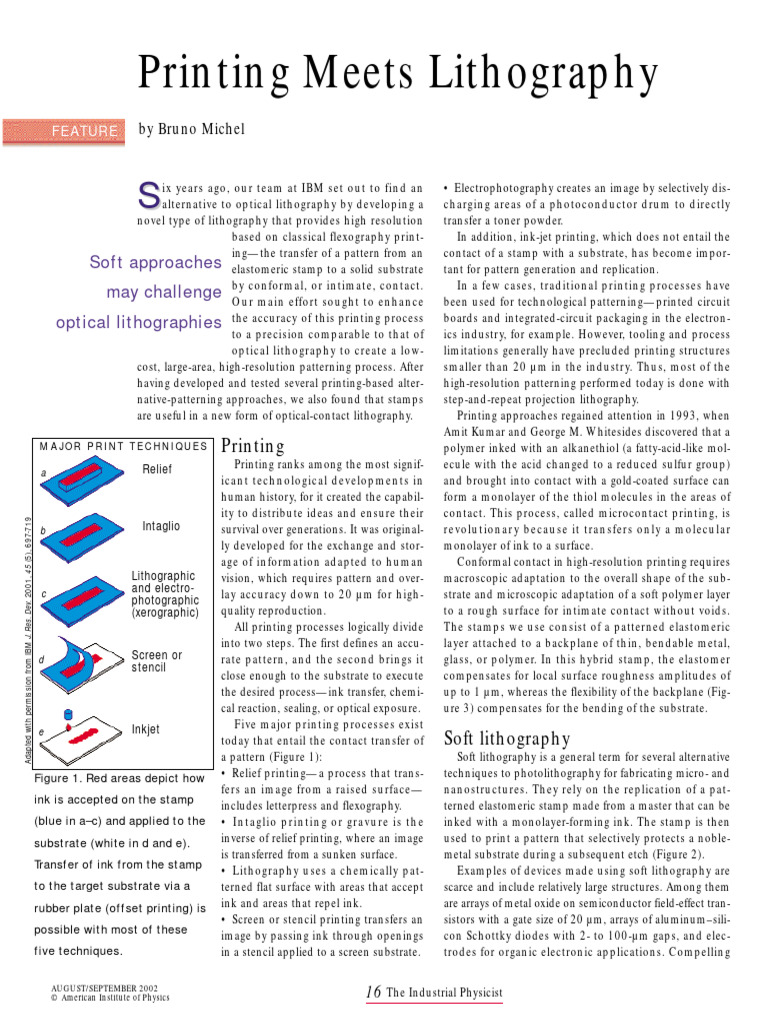 Printing & Lithography | PDF | Photolithography | Physical Sciences