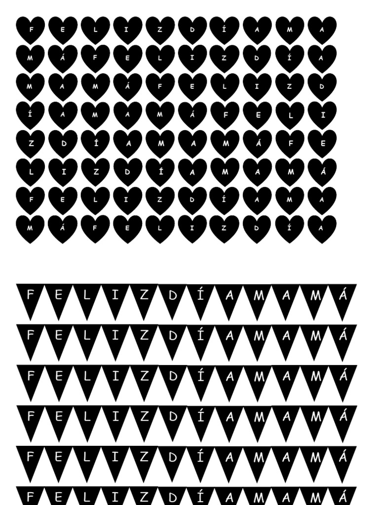 Feliz Dia Mamá - Banderín | PDF