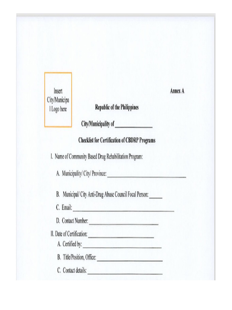 CBDRP Accreditation Checklist | PDF