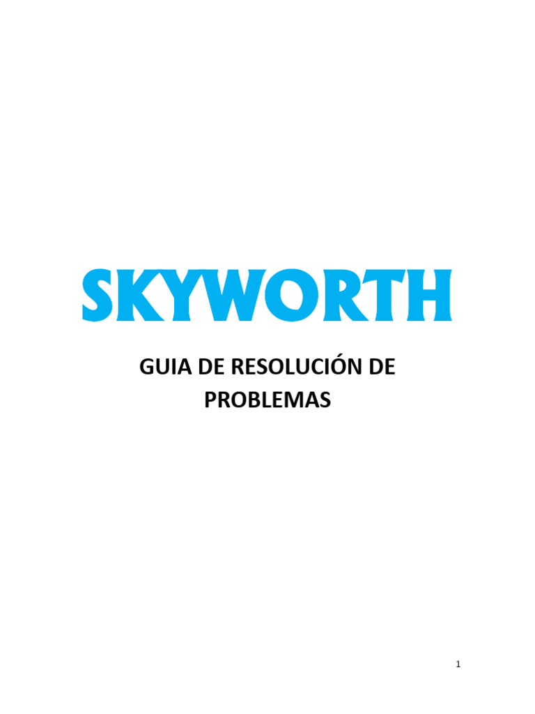 Solución de Problemas Skyworth TV | PDF | Hdmi | Televisión