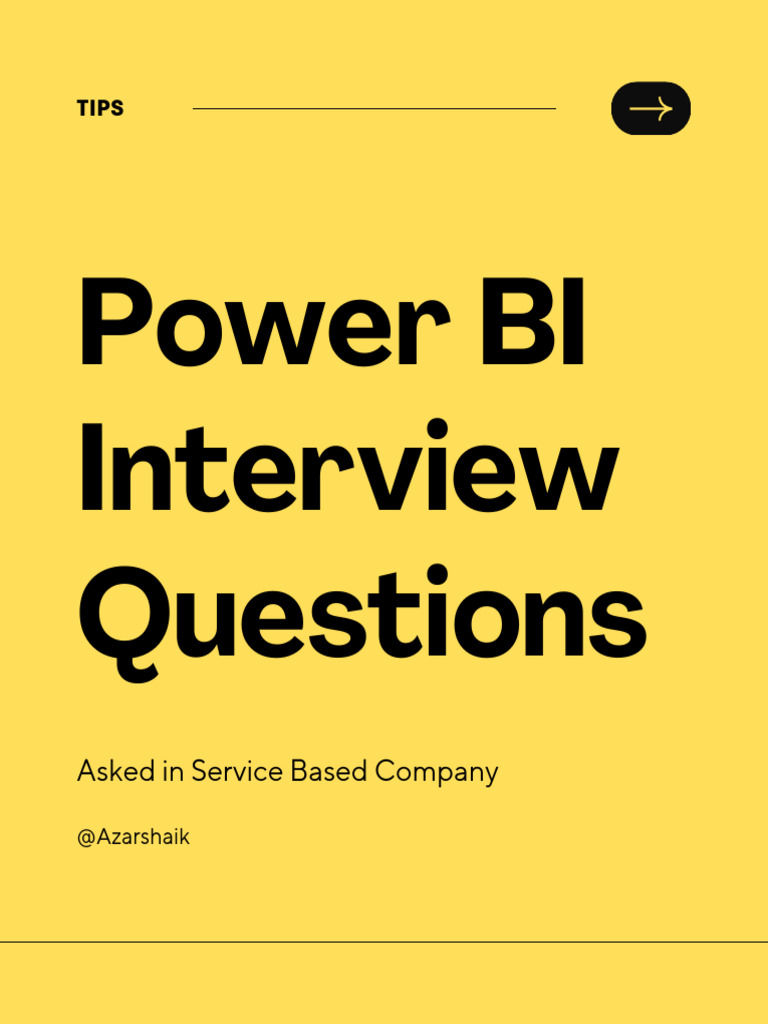 Power BI Interview Questions | PDF | Information Technology ... Power BI Interview Questions | PDF | Information Technology ...