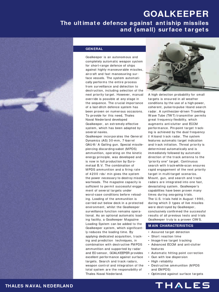 Goalkeeper | PDF | Radar | Electronics